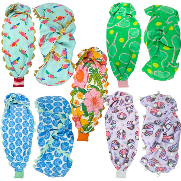 Handmade Seashell, Floral, Tennis & Parrot Headbands - James Ascher