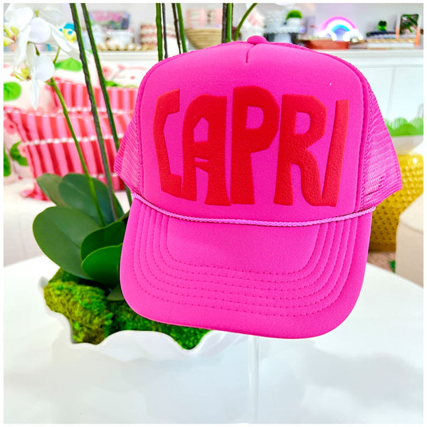 Destination Capri Hat with 3D Lettering - James Ascher