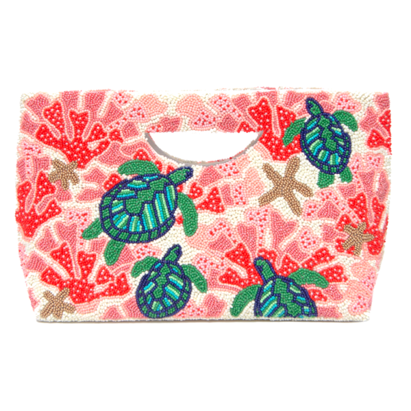 Handmade Coral Turtle Handle Bag - James Ascher